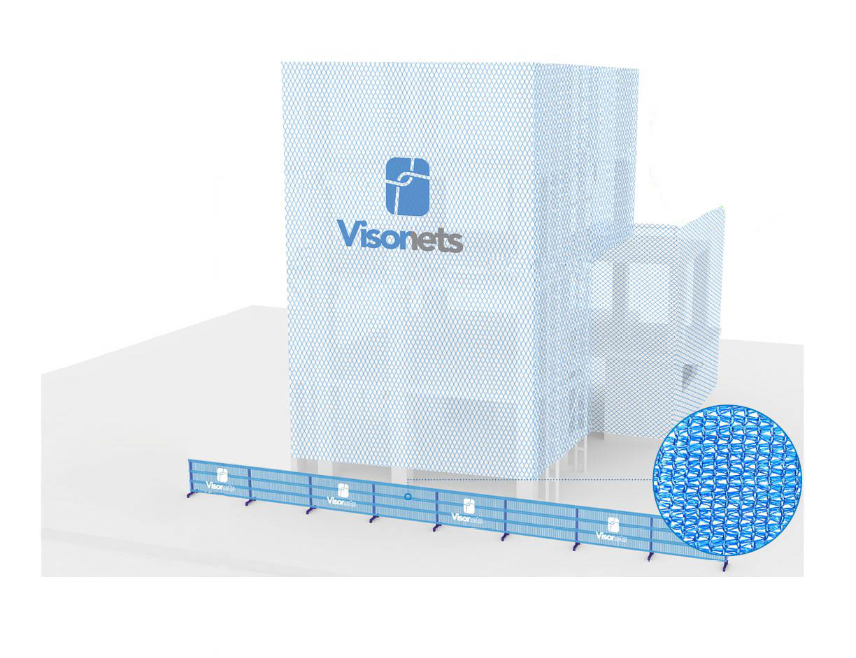 scaffold netting for concealment of perimeter fences - Visornets ...
